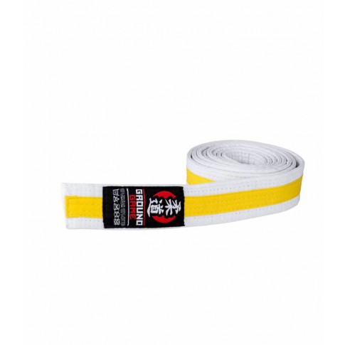 PAS JUDO BIAŁO-ŻÓŁTY DLA DZIECI GROUND GAME 240cm , Pasy BJJ ...