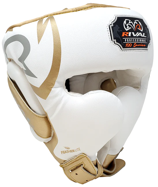 Rival Kask Bokserski Sparingowy RHG100 Professional White/Gold , Kaski ...